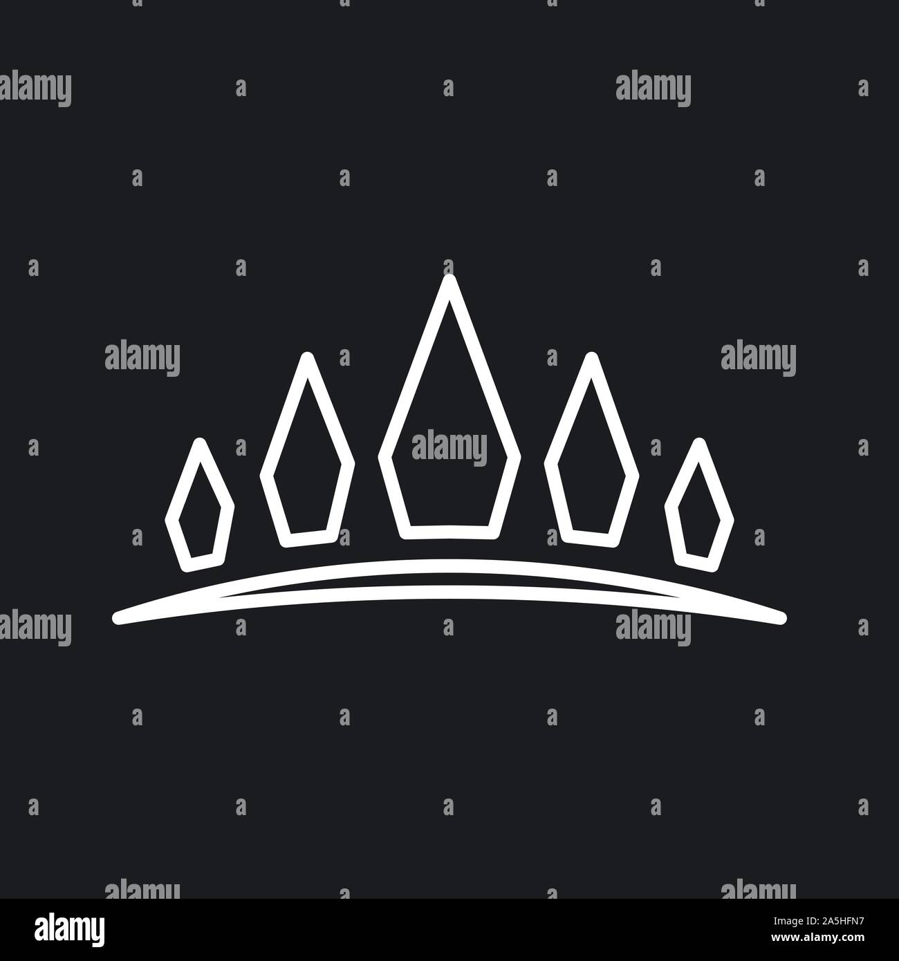 Vector Diadem icon in flat style. Royalty crown illustration pictogram ...