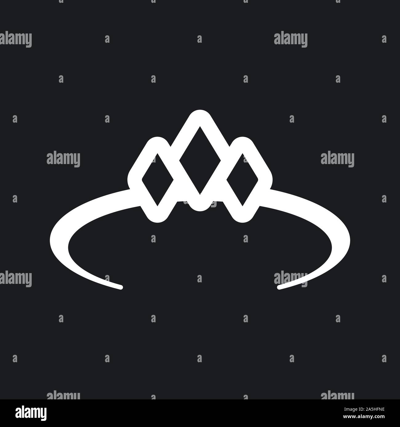 Vector Diadem icon in flat style. Royalty crown illustration pictogram ...