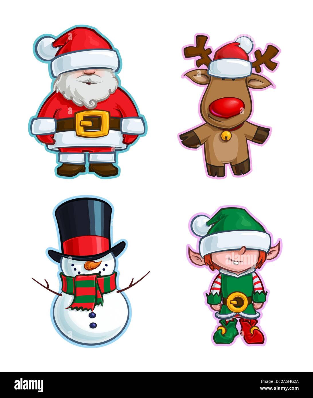 Cartoon illustration rudolph red nose hi-res stock photography and ...