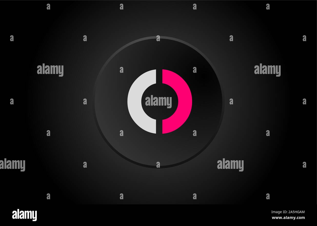 alphabet letter o in pink white colors for logo icon design. For a ...