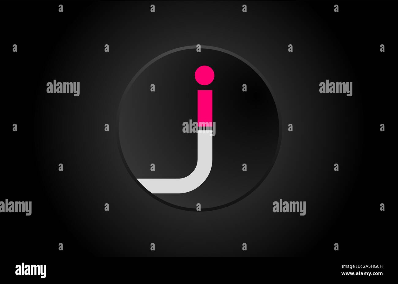 alphabet letter j in pink white colors for logo icon design. For a ...