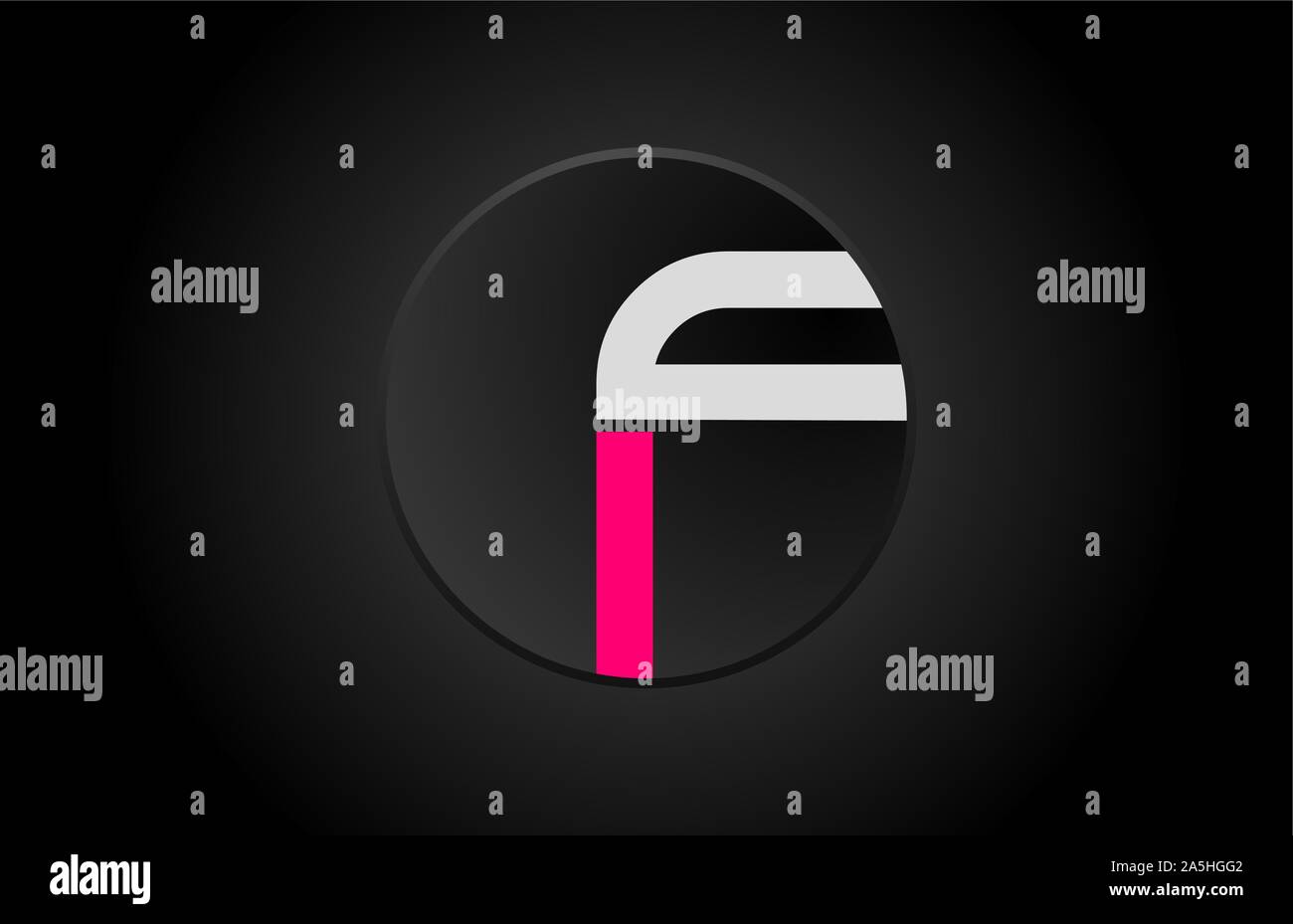 alphabet letter f in pink white colors for logo icon design. For a ...