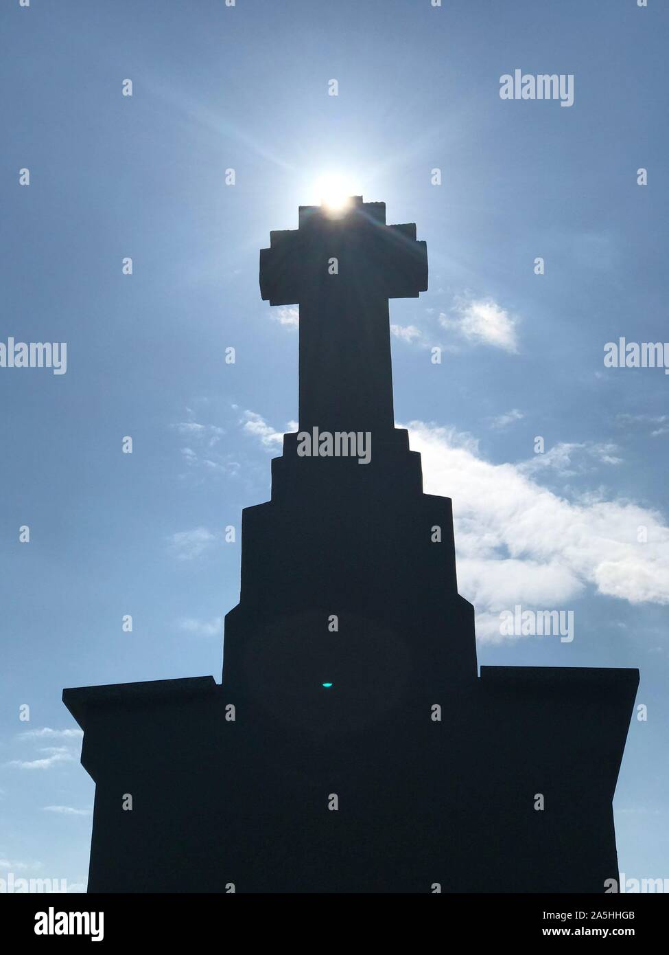 Religious cross backlight Stock Photo - Alamy