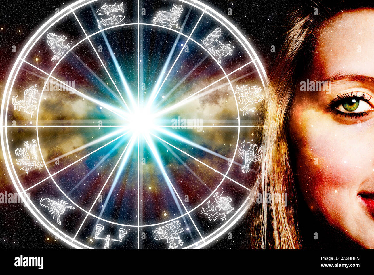 Female astrology signs hi-res stock photography and images - Alamy