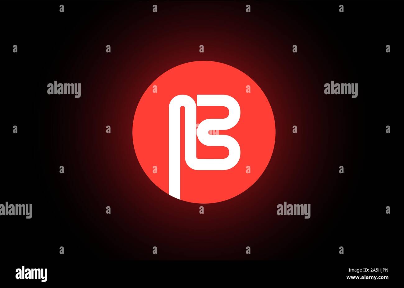 letter B orange white logo circle alphabet for company logo icon design ...