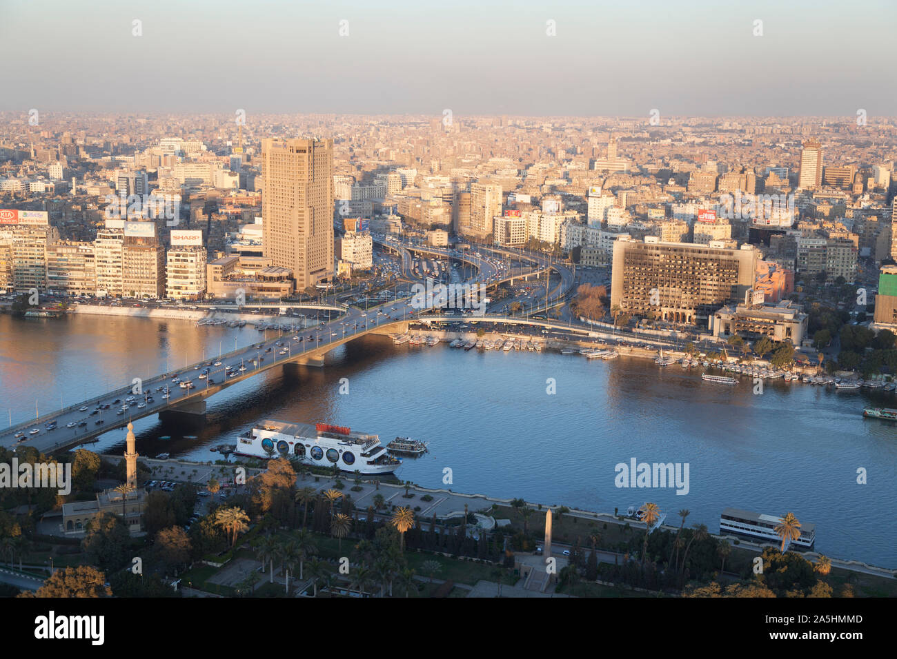 Egypt, Cairo, view along the Nile from the Cairo tower Stock Photo - Alamy