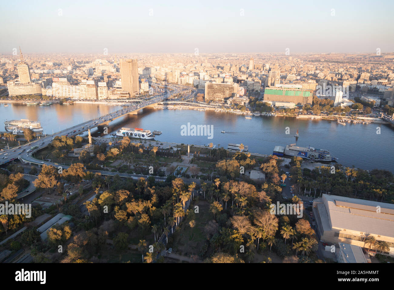 Egypt, Cairo, view along the Nile from the Cairo tower Stock Photo - Alamy