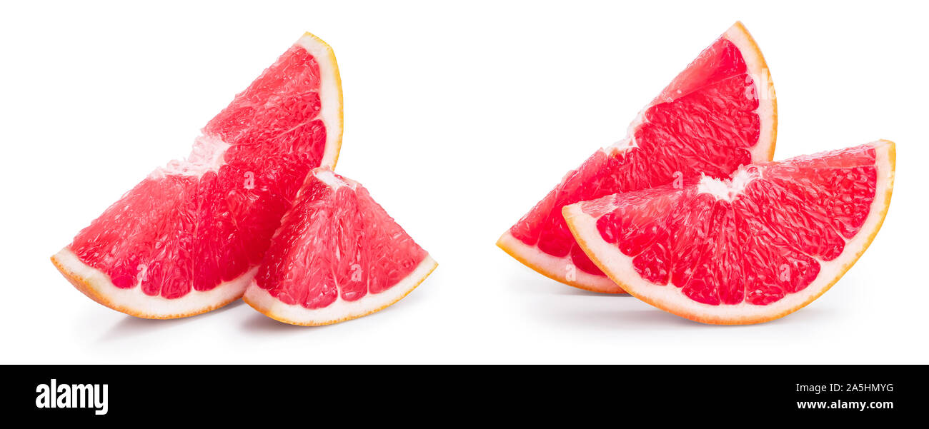 Grapefruit slice isolated on white background close up Stock Photo - Alamy