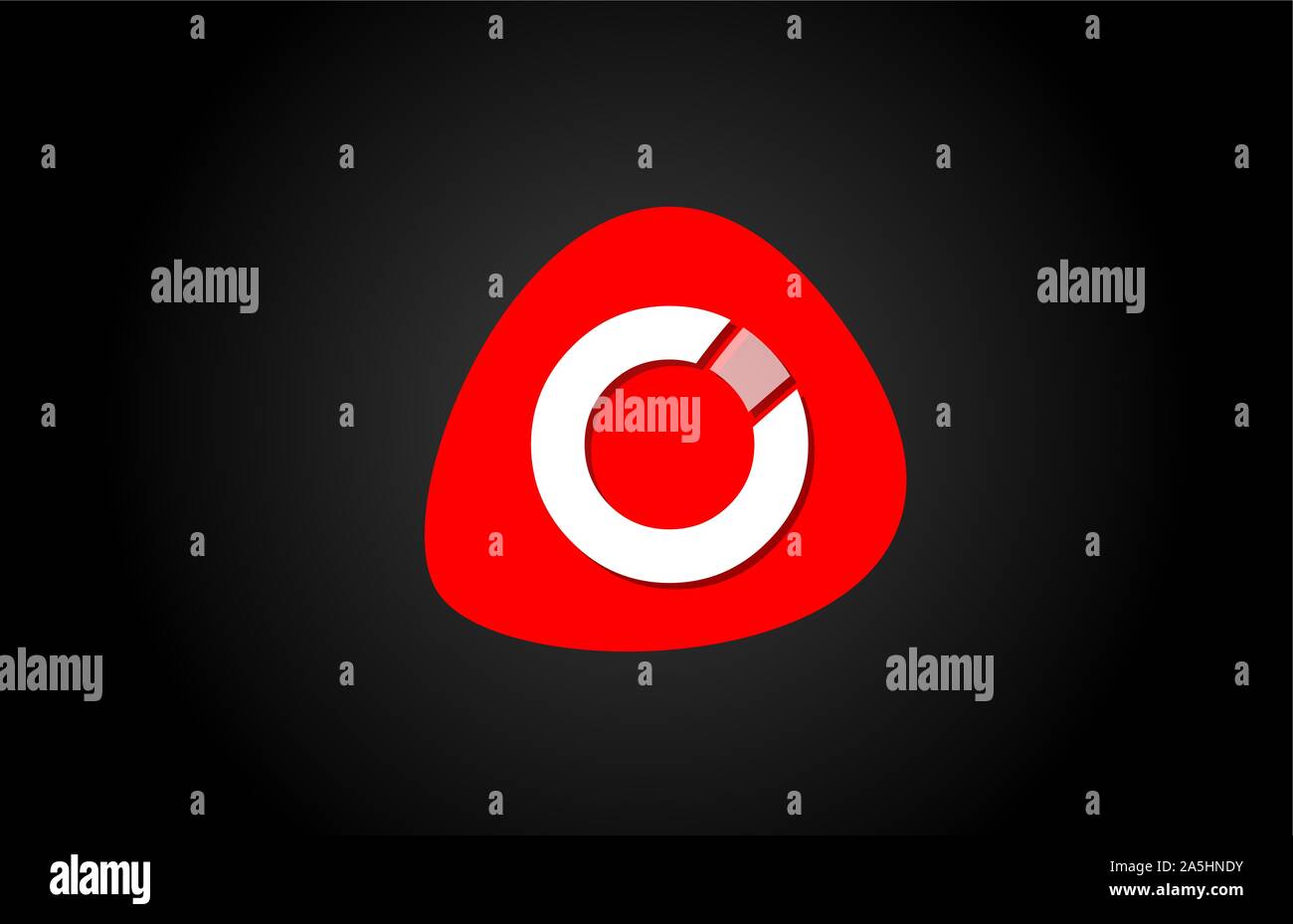 red O white alphabet letter logo for company logo icon design. Suitable ...