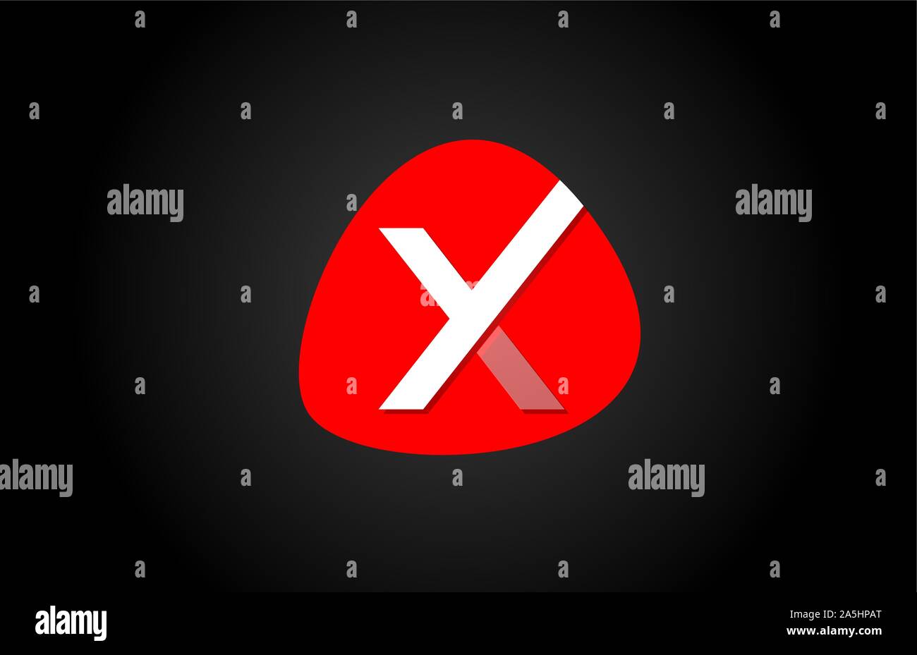 red X white alphabet letter logo for company logo icon design. Suitable ...