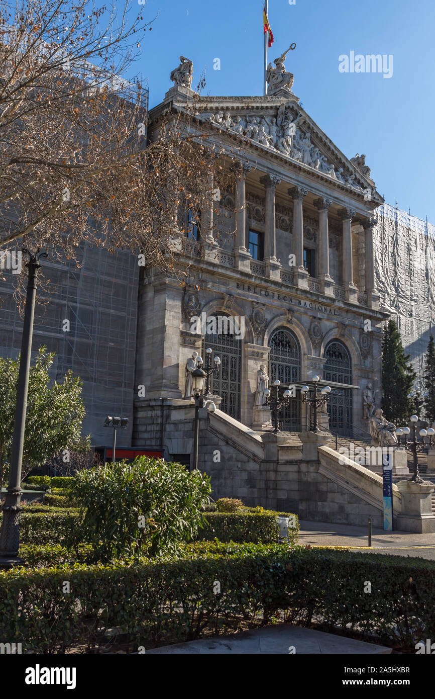 MADRID, SPAIN - JANUARY 21, 2018: Building of National Archaeological ...
