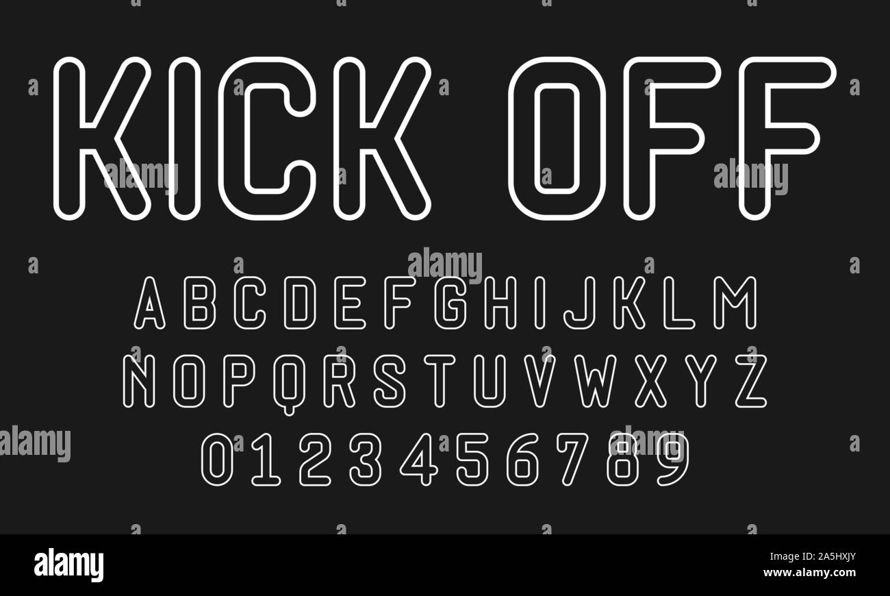 Set of alphabets font letters and numbers modern vector illustration ...