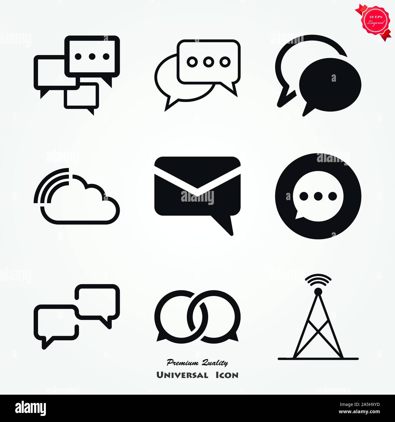 Communication vector icons Stock Vector Image & Art - Alamy
