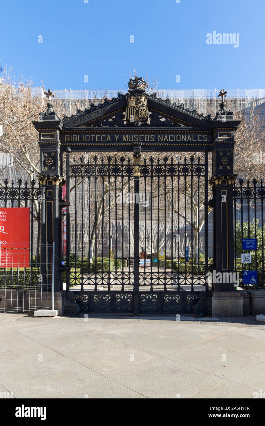 MADRID, SPAIN - JANUARY 21, 2018: Building of National Archaeological ...