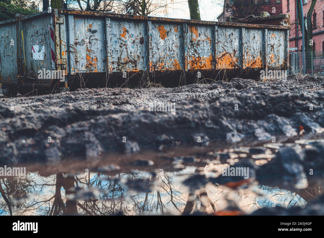 old rusty container for trash Stock Photo - Alamy