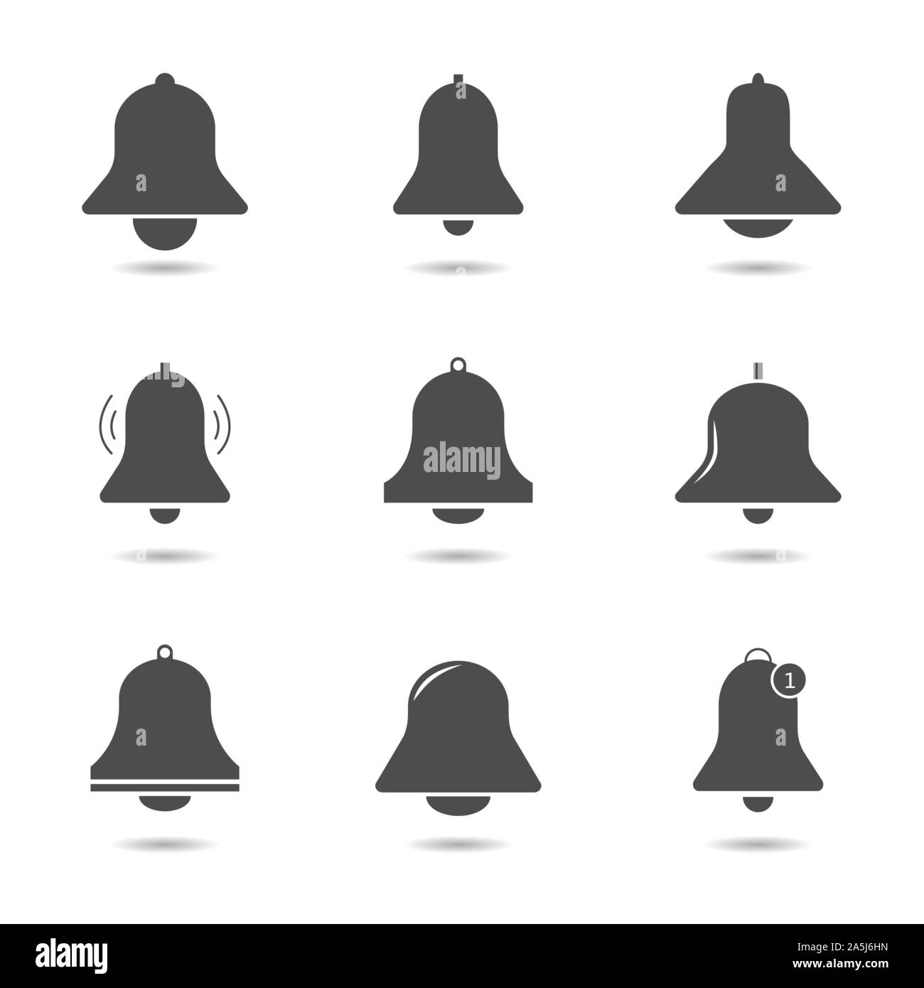 Bell vector icons Stock Vector Image & Art - Alamy