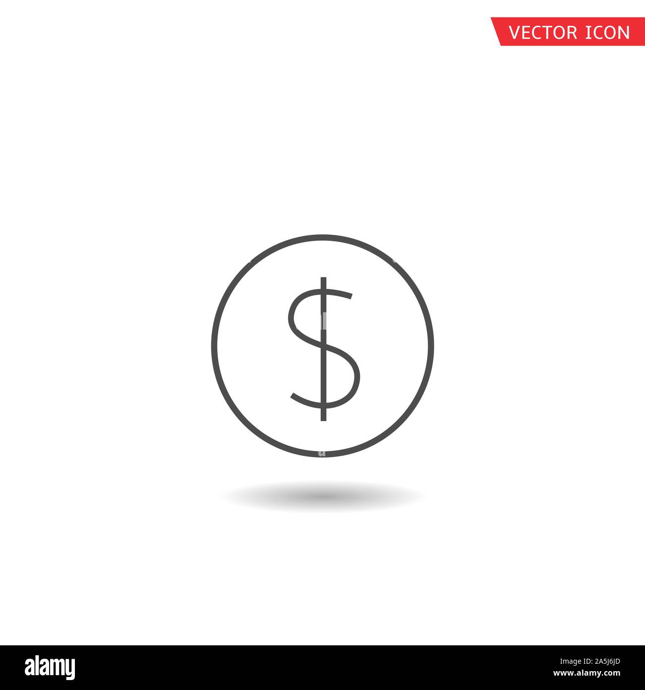 Dollar vector icon Stock Vector Image & Art - Alamy