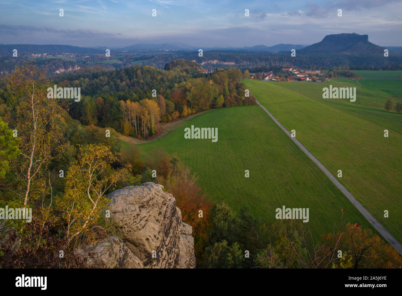 Sunset at Rauenstein Stock Photo - Alamy