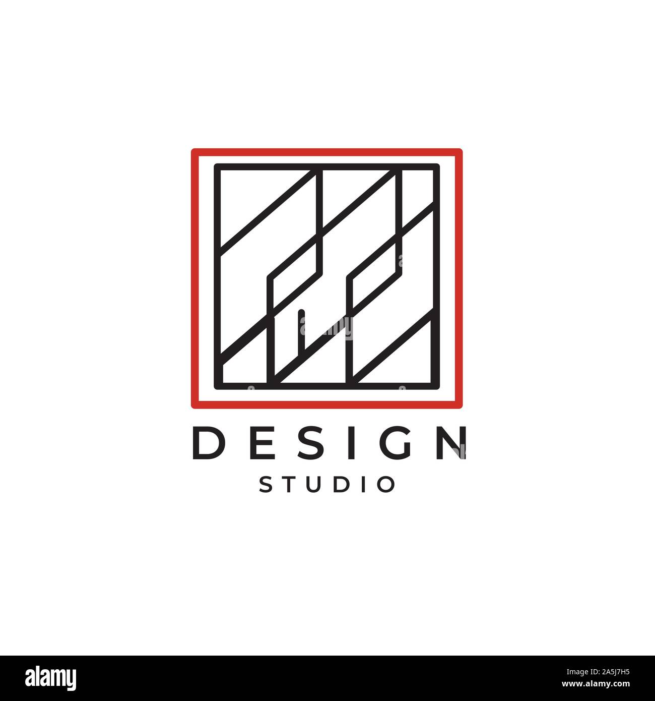 Abstract geometric vector logo. Business logo. Line art emblem Stock ...