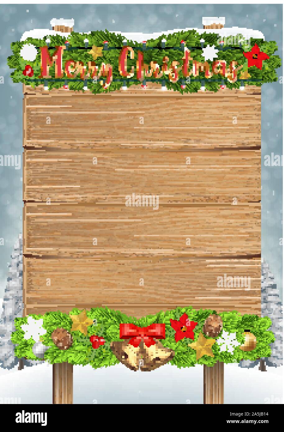 Merry Christmas Wood Board Sign Winter Background Stock Vector Image merry-christmas-wood-board-sign-winter-background-stock-vector-image