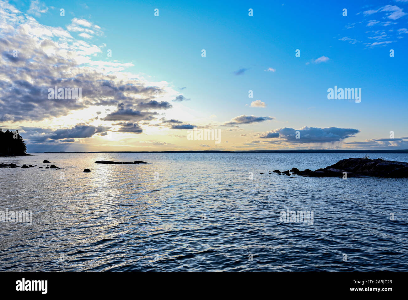 scenic wiew over lake Vattern in Ostergotland Sweden Stock Photo - Alamy
