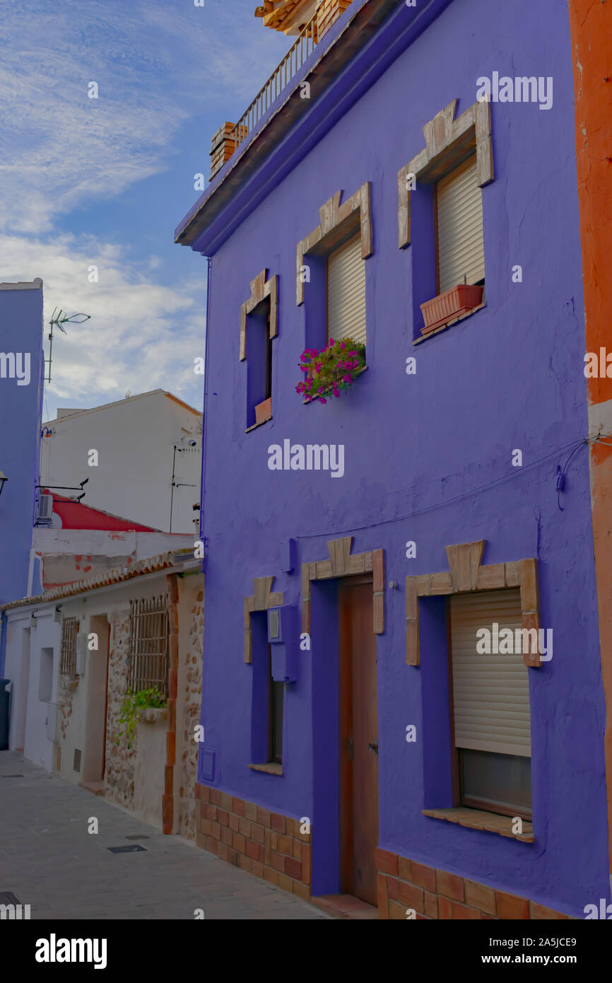 Old town of Denia city in Alicante, coastal and cultural tourist icon ...