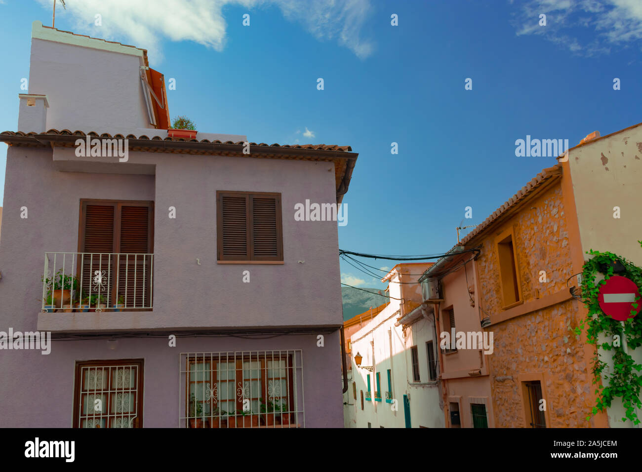 Old town of Denia city in Alicante, coastal and cultural tourist icon ...