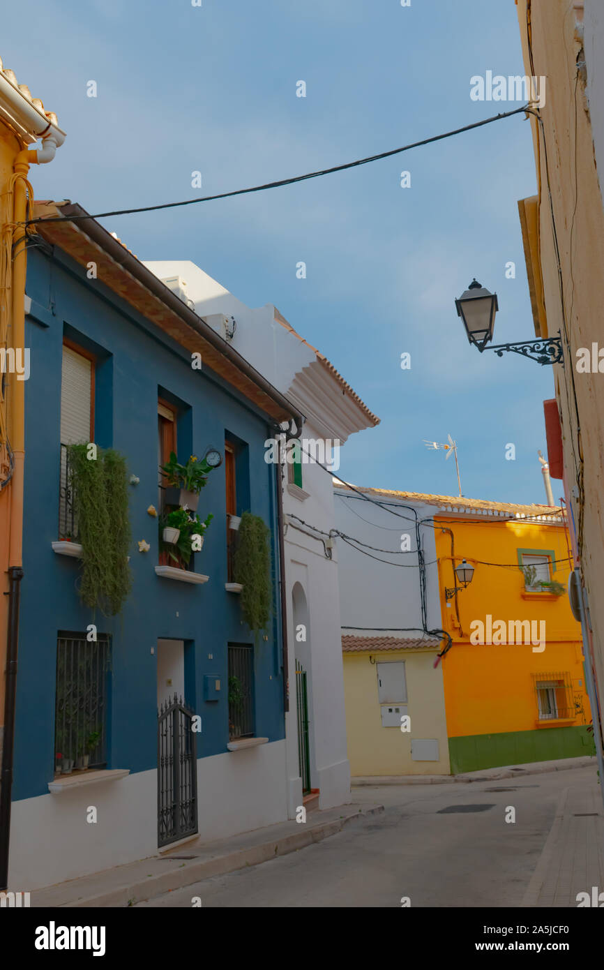 Old town of Denia city in Alicante, coastal and cultural tourist icon ...