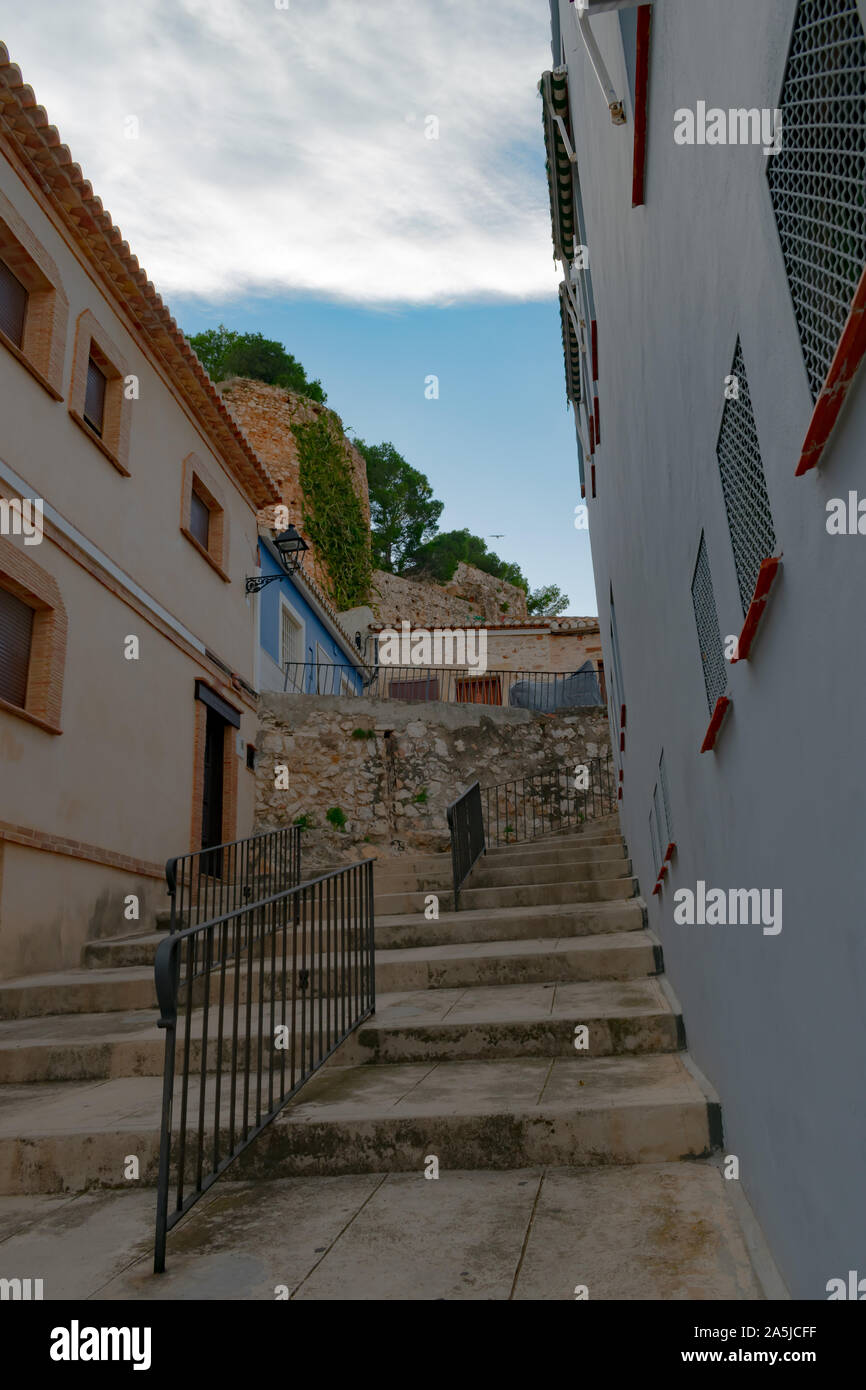 Old town of Denia city in Alicante, coastal and cultural tourist icon ...