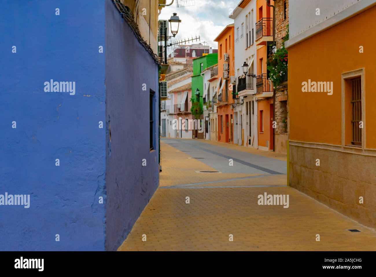 Old town of Denia city in Alicante, coastal and cultural tourist icon ...