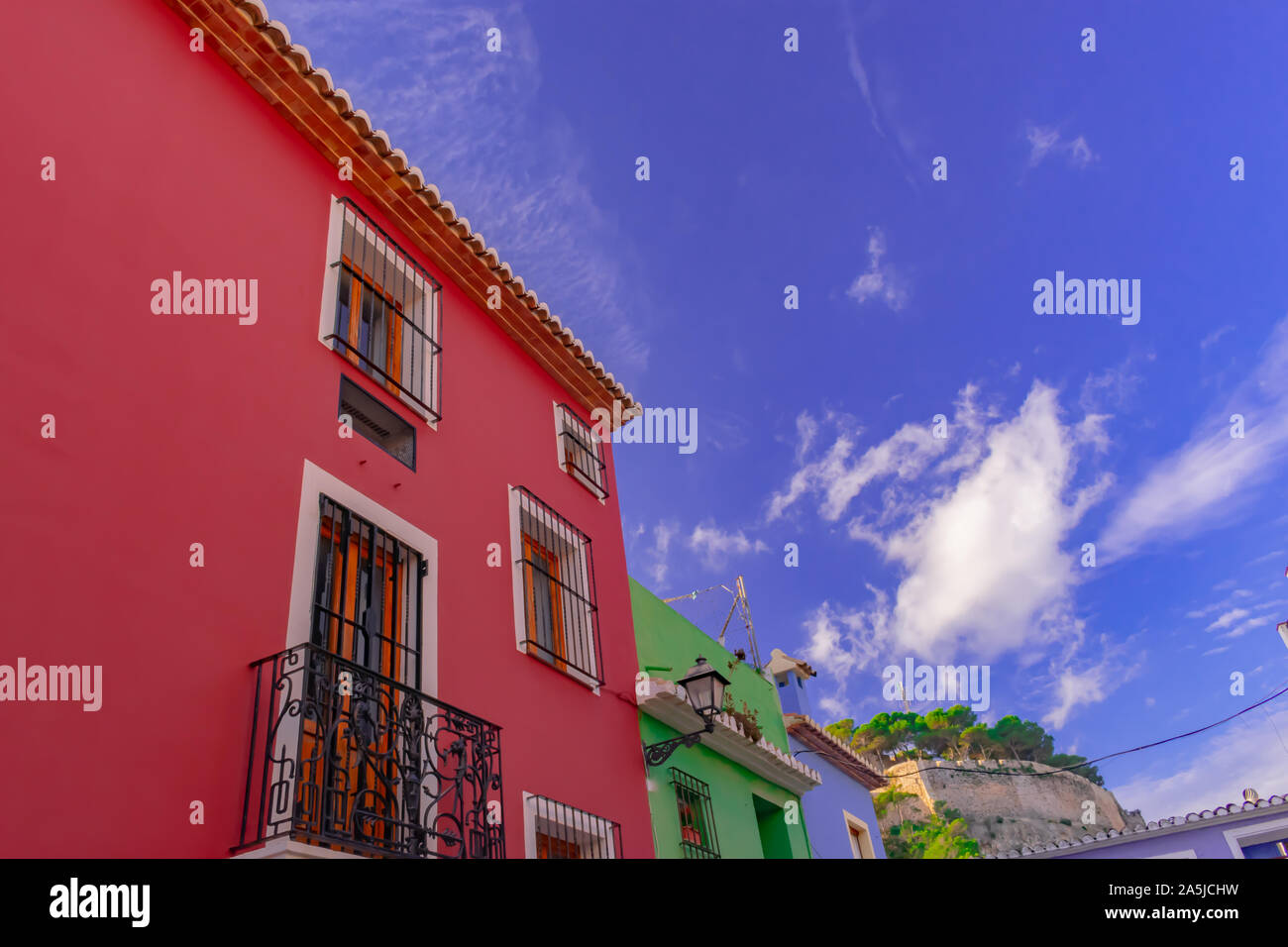 Old town of Denia city in Alicante, coastal and cultural tourist icon ...