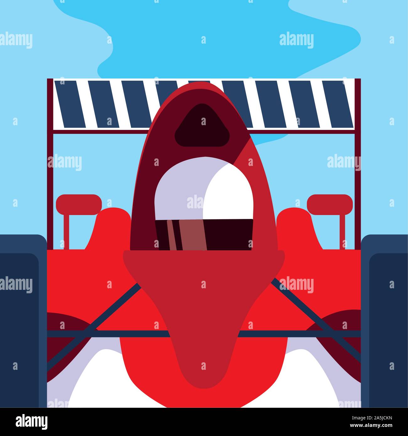 man driving red car of the formula 1 vector illustration design Stock ...