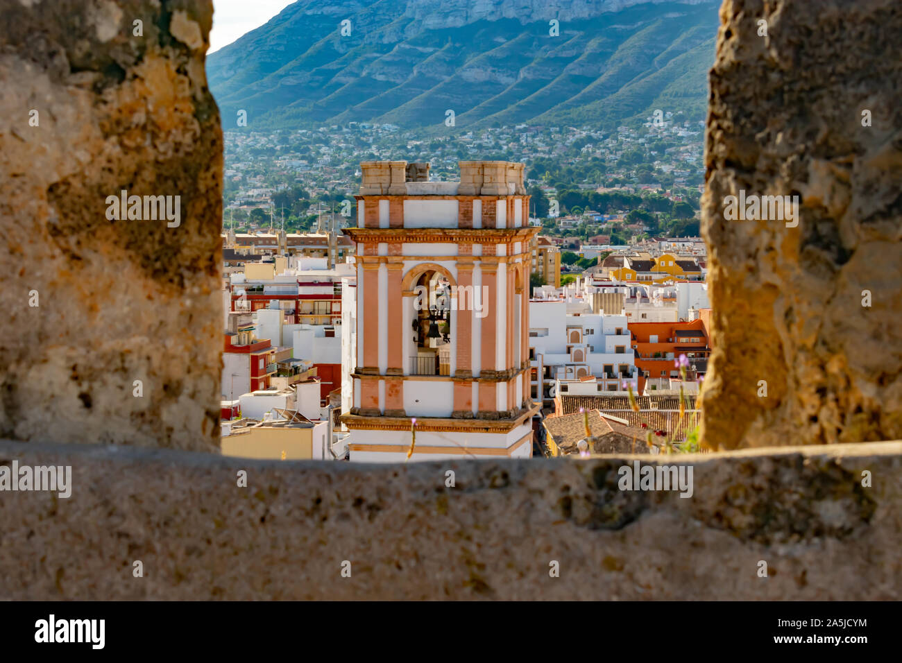 Denia Castle is an icon of the city and must visit Stock Photo - Alamy