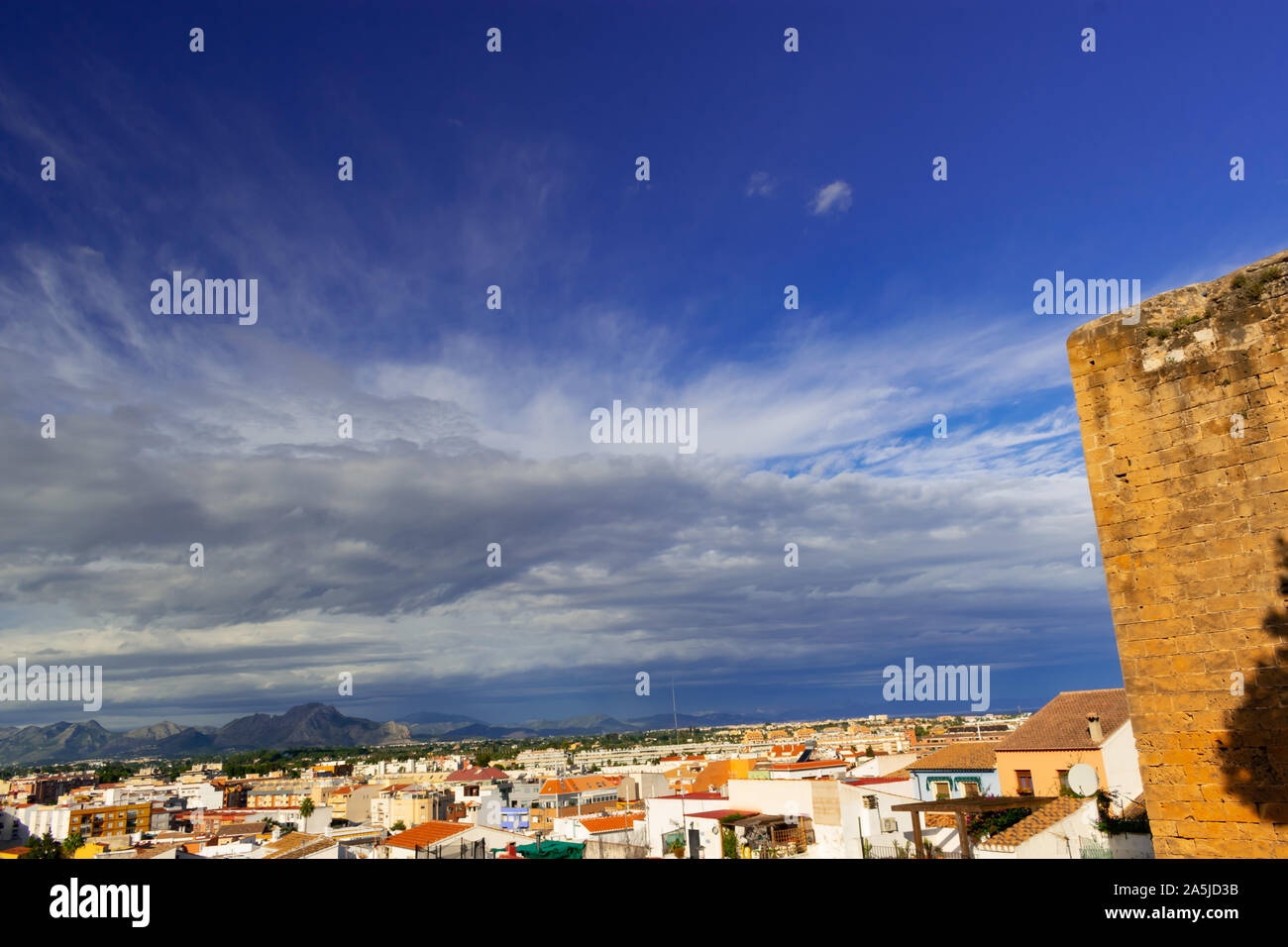 Denia Castle is an icon of the city and must visit Stock Photo - Alamy