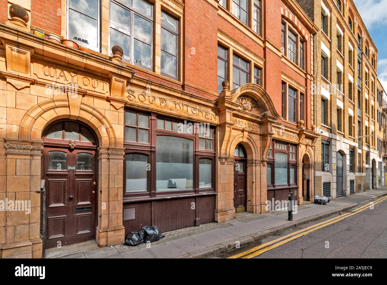 LONDON SPITALFIELDS THE BUILDING DATED 1902 A SOUP KITCHEN FOR THE ...