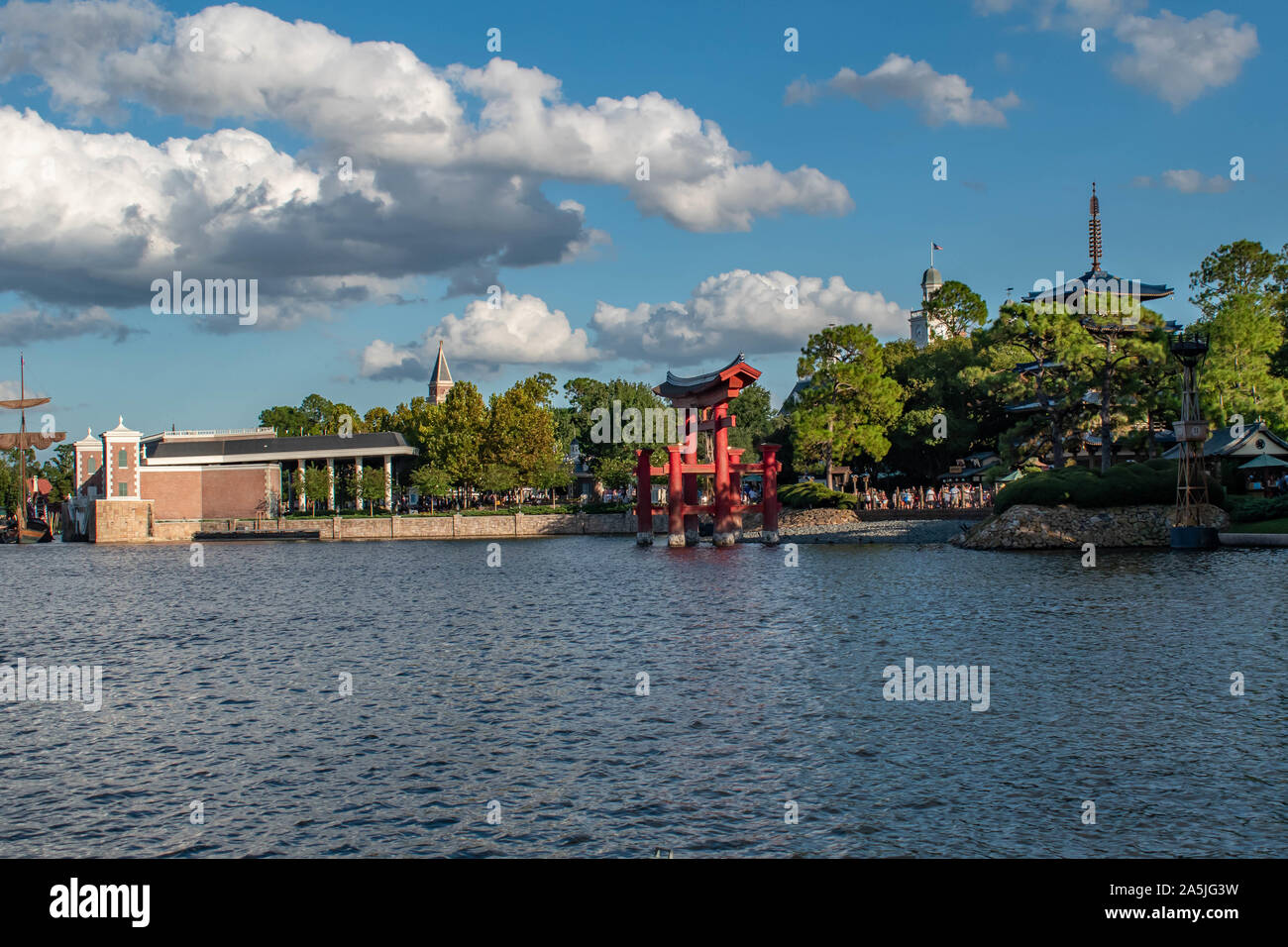 Orlando, Florida. October 10, 2019. Panoramic view of Japan pavillion ...
