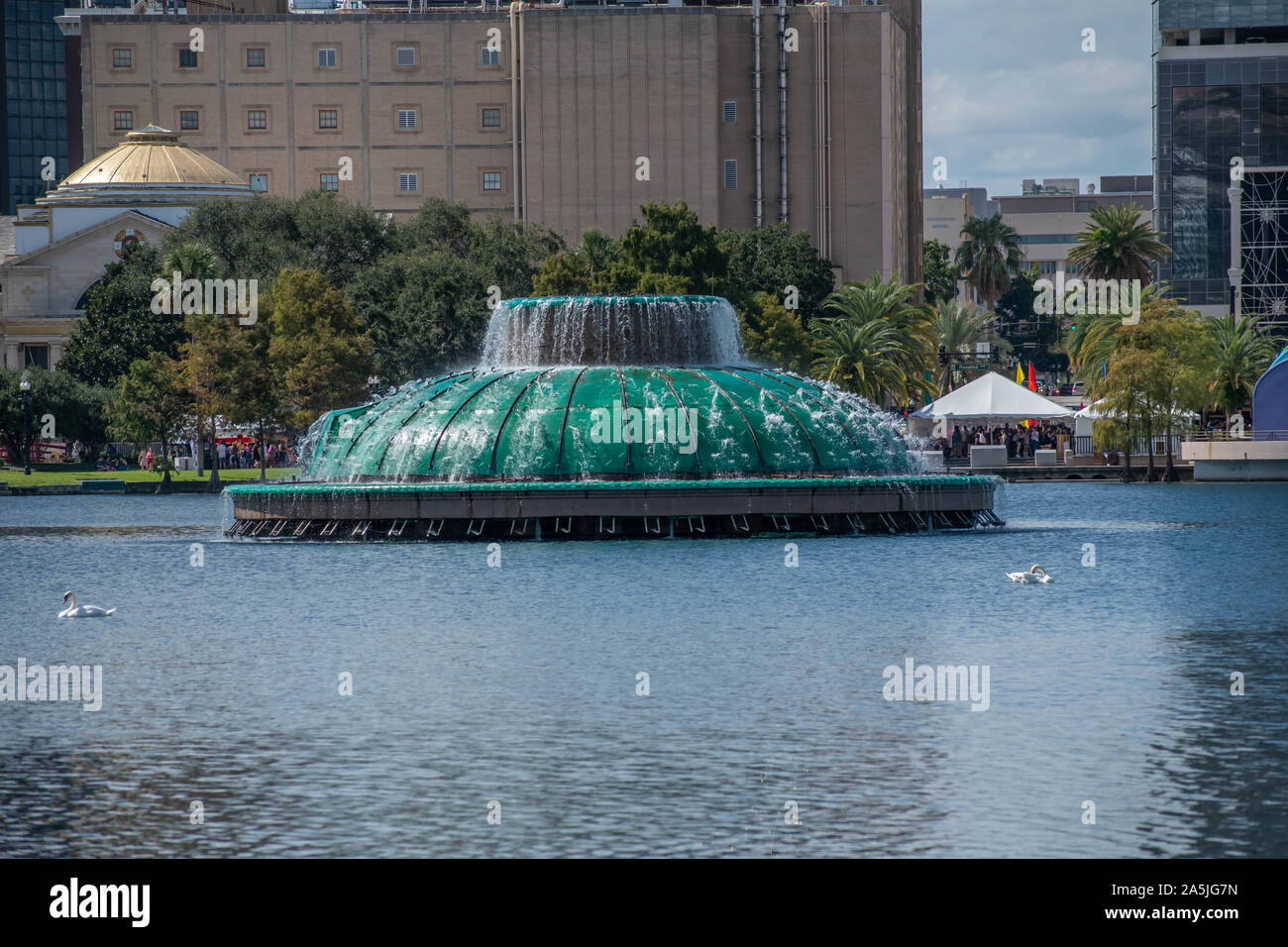 Orlando, Florida. October 12, 2019 Linton E. Allen Memorial Fountain on ...