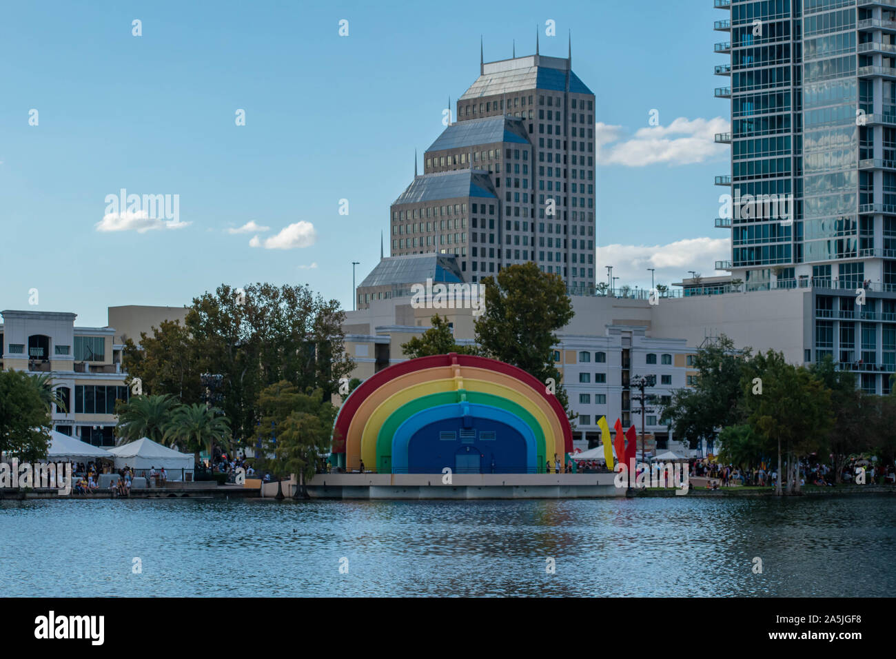 Orlando, Florida. October 12, 2019. Panoramic view of buildings and ...