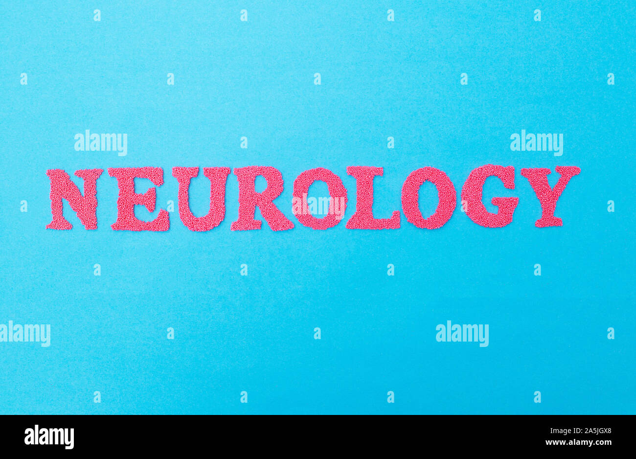 The word neurology on a blue background. Concept section of the ...