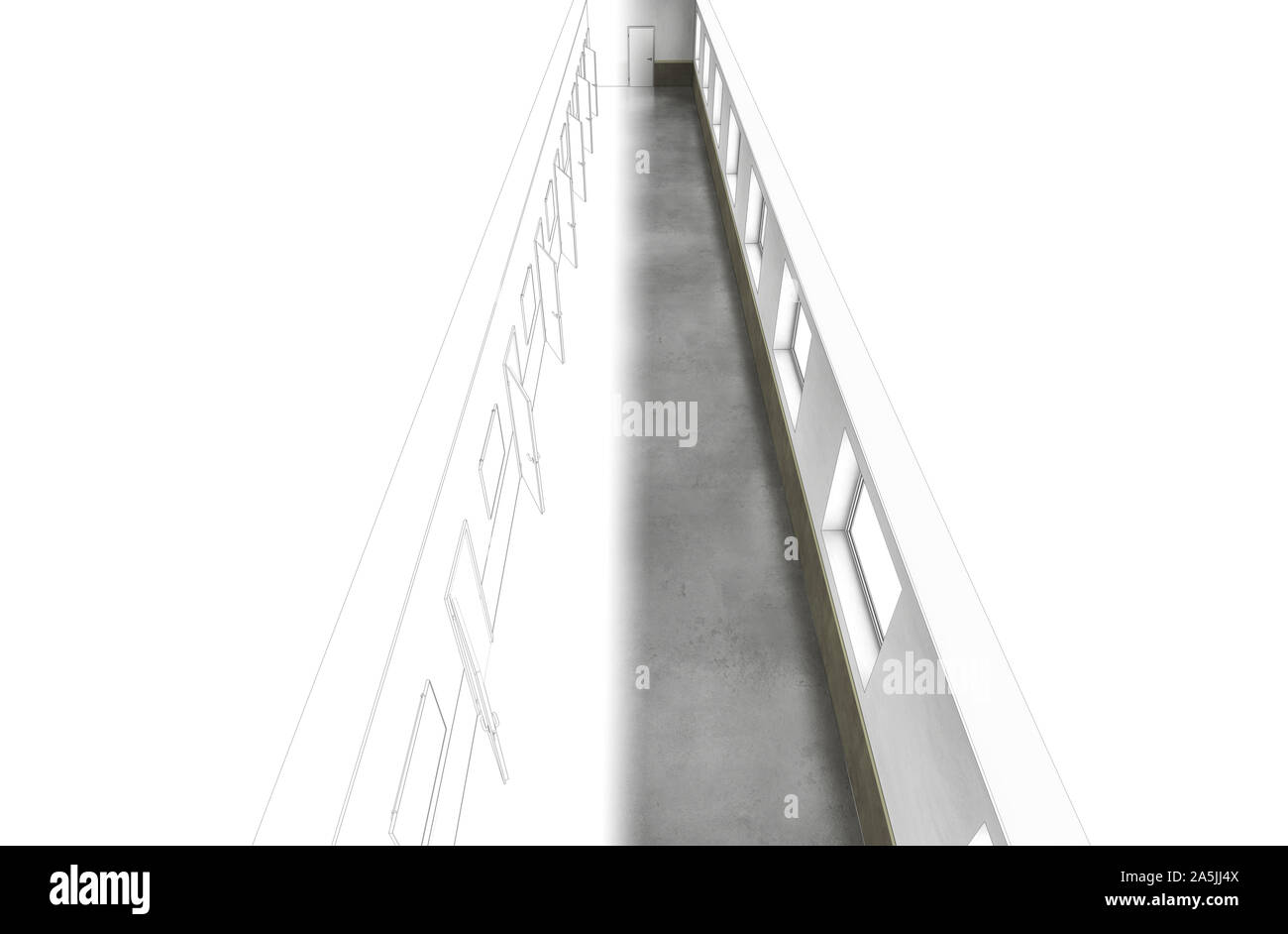Long corridor interior visualization hi-res stock photography and ...