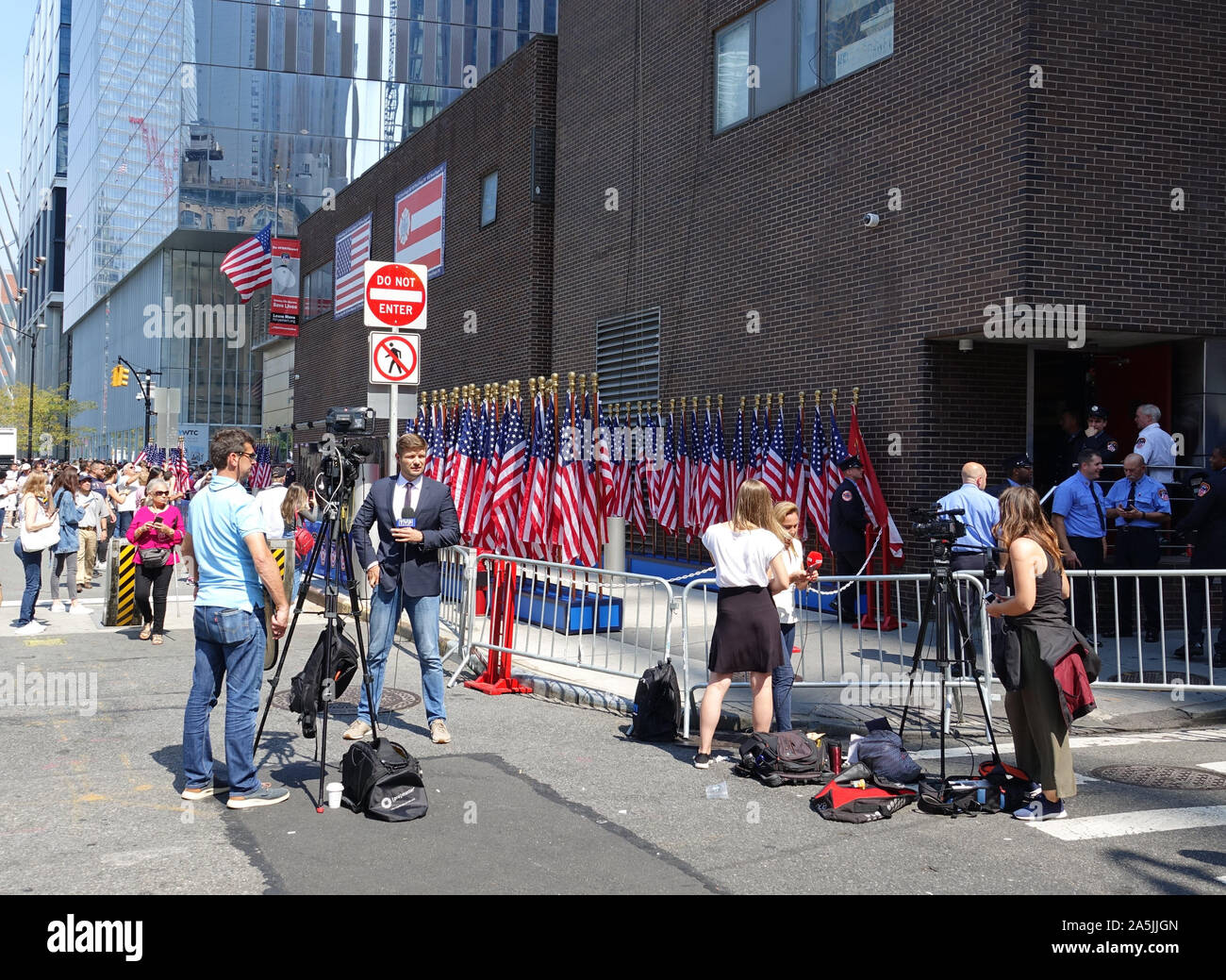 12 September 2019, US, New York: Reporters report during the 18th ...
