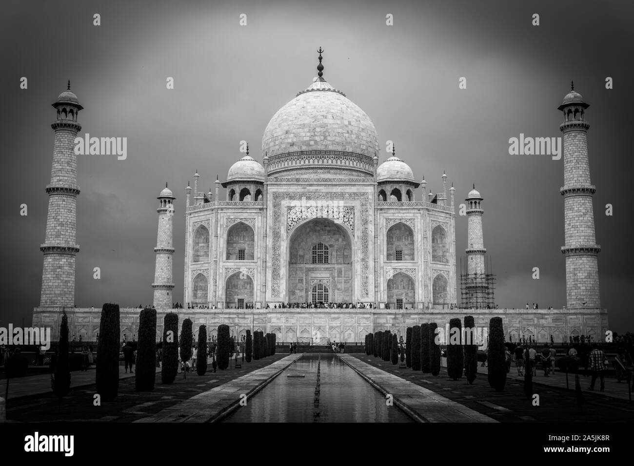 Taj mahal india marble Black and White Stock Photos & Images - Alamy