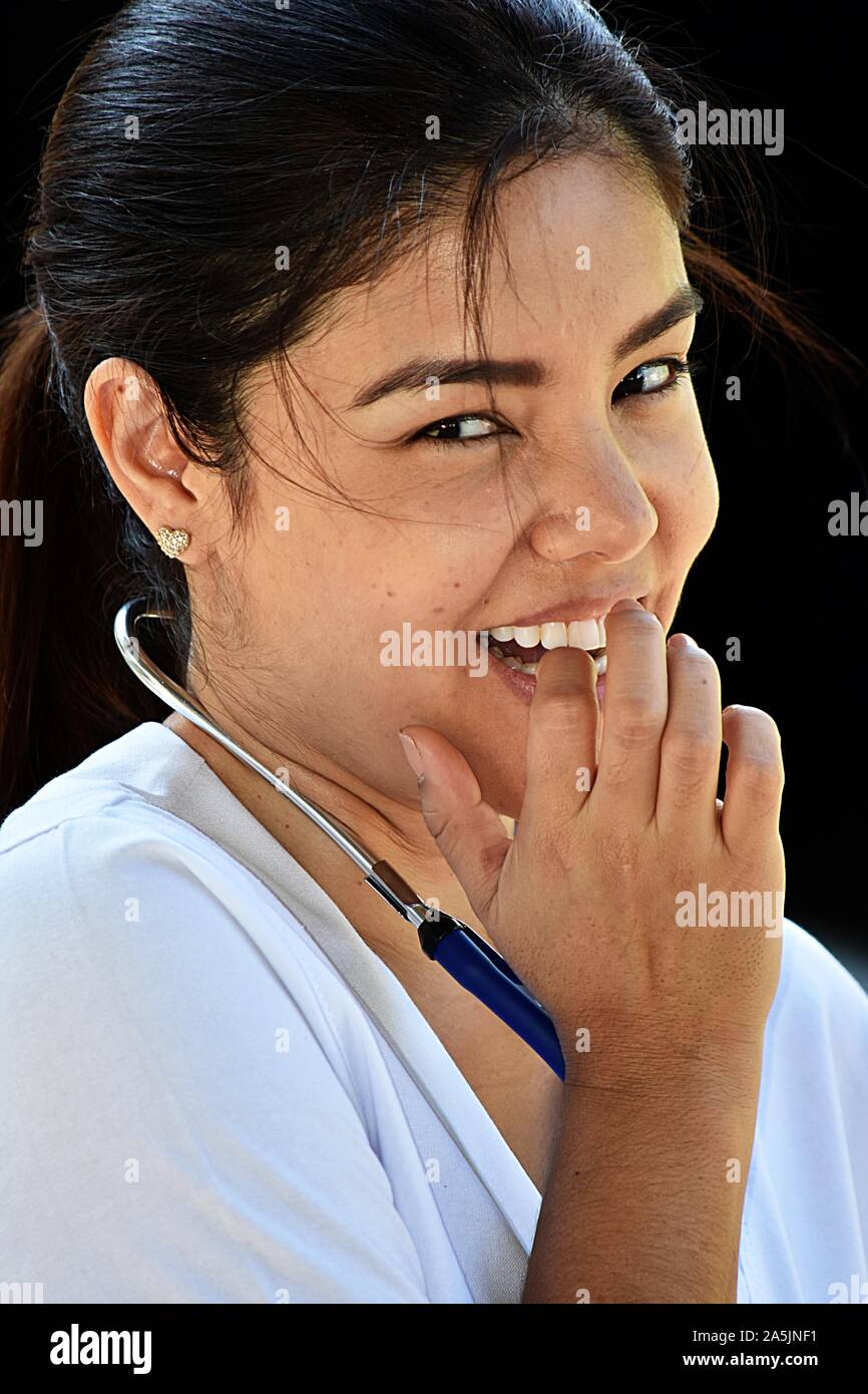 Shy Beautiful Medical Professional Stock Photo - Alamy