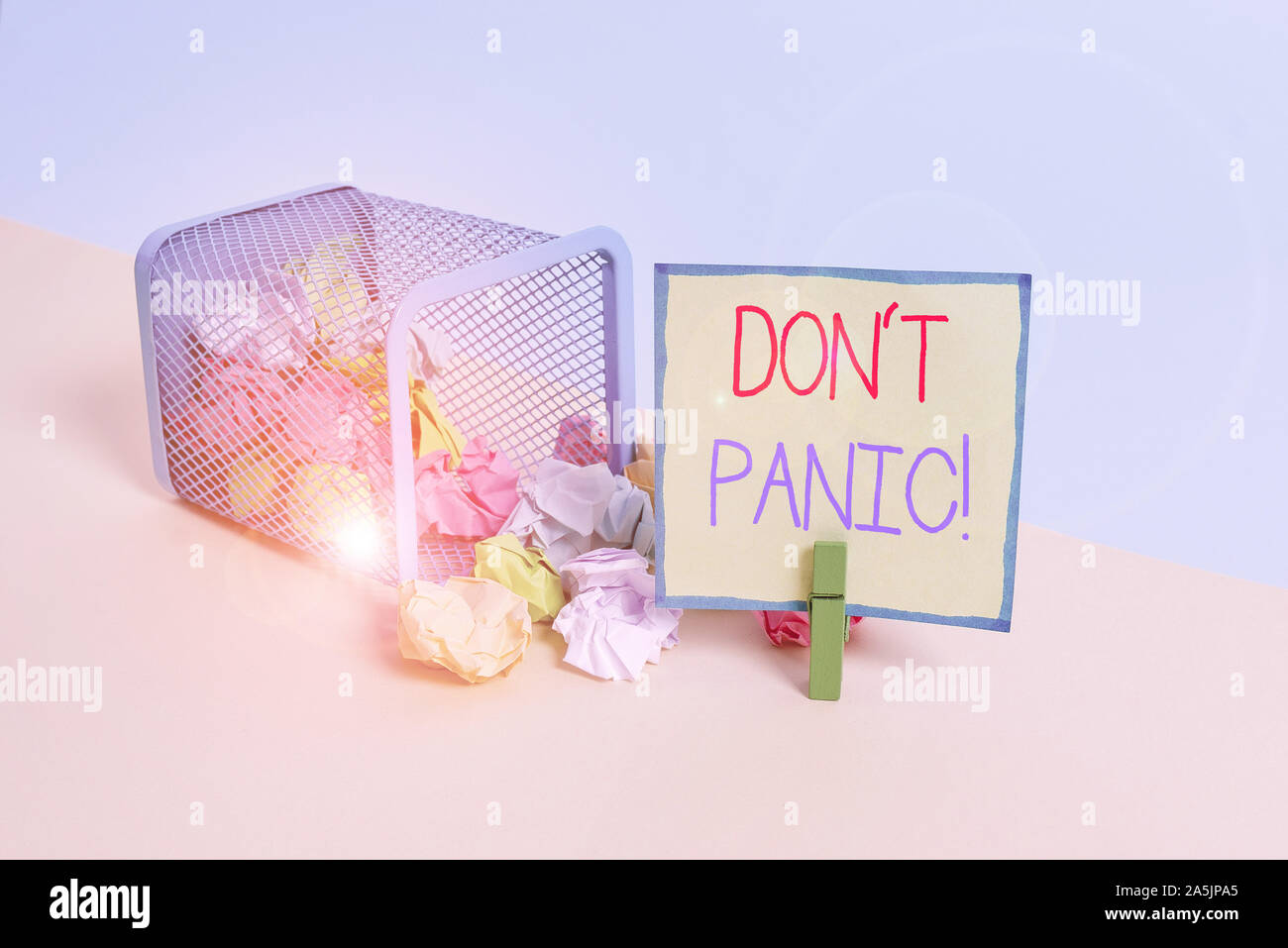 Conceptual hand writing showing Don T Panic. Concept meaning suddenly ...