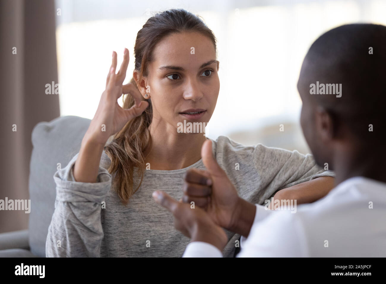 Sign language for the deaf hi-res stock photography and images - Alamy