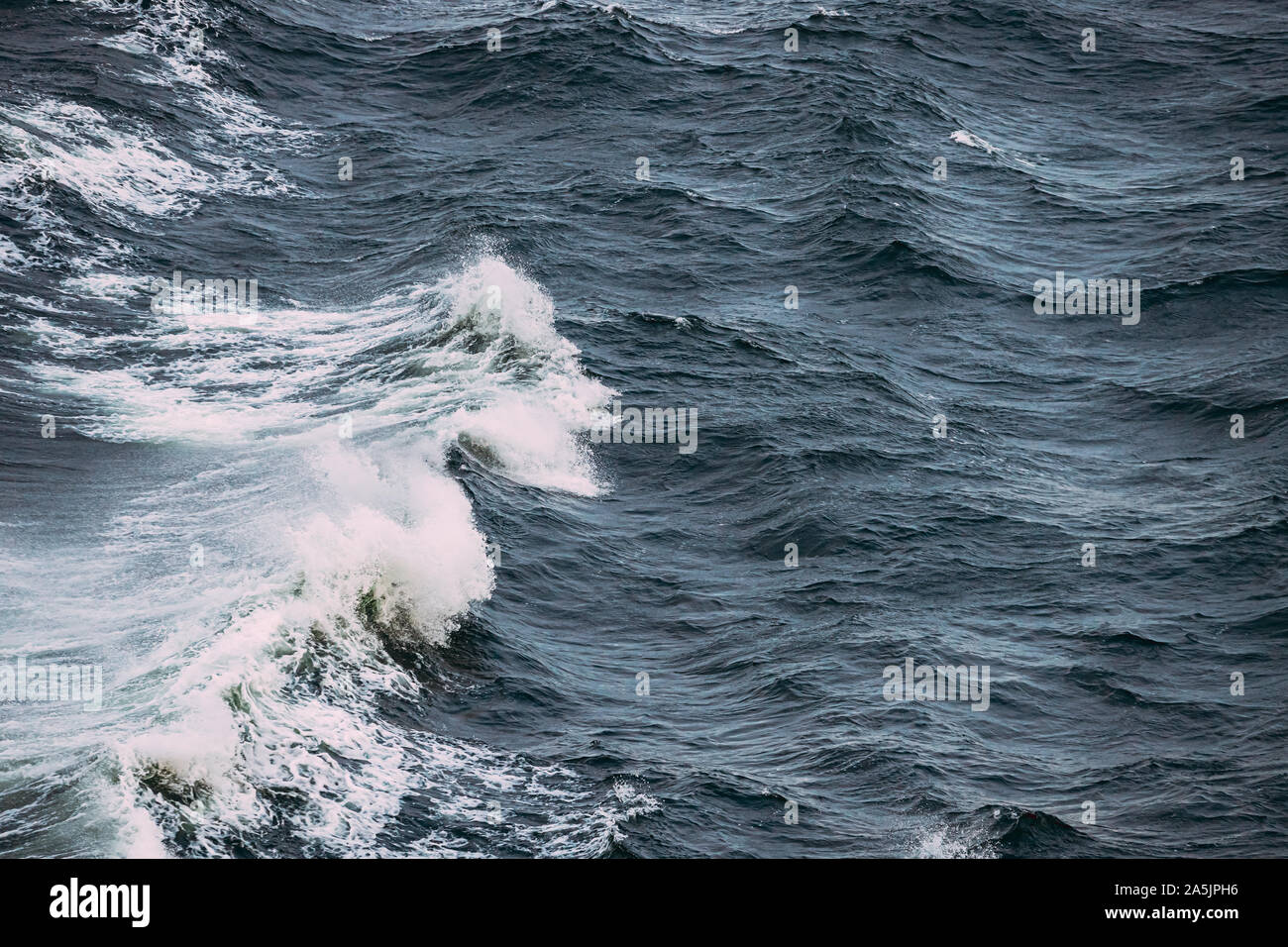 Sea. Ocean Waves In Storm Time. Top View Stock Photo - Alamy
