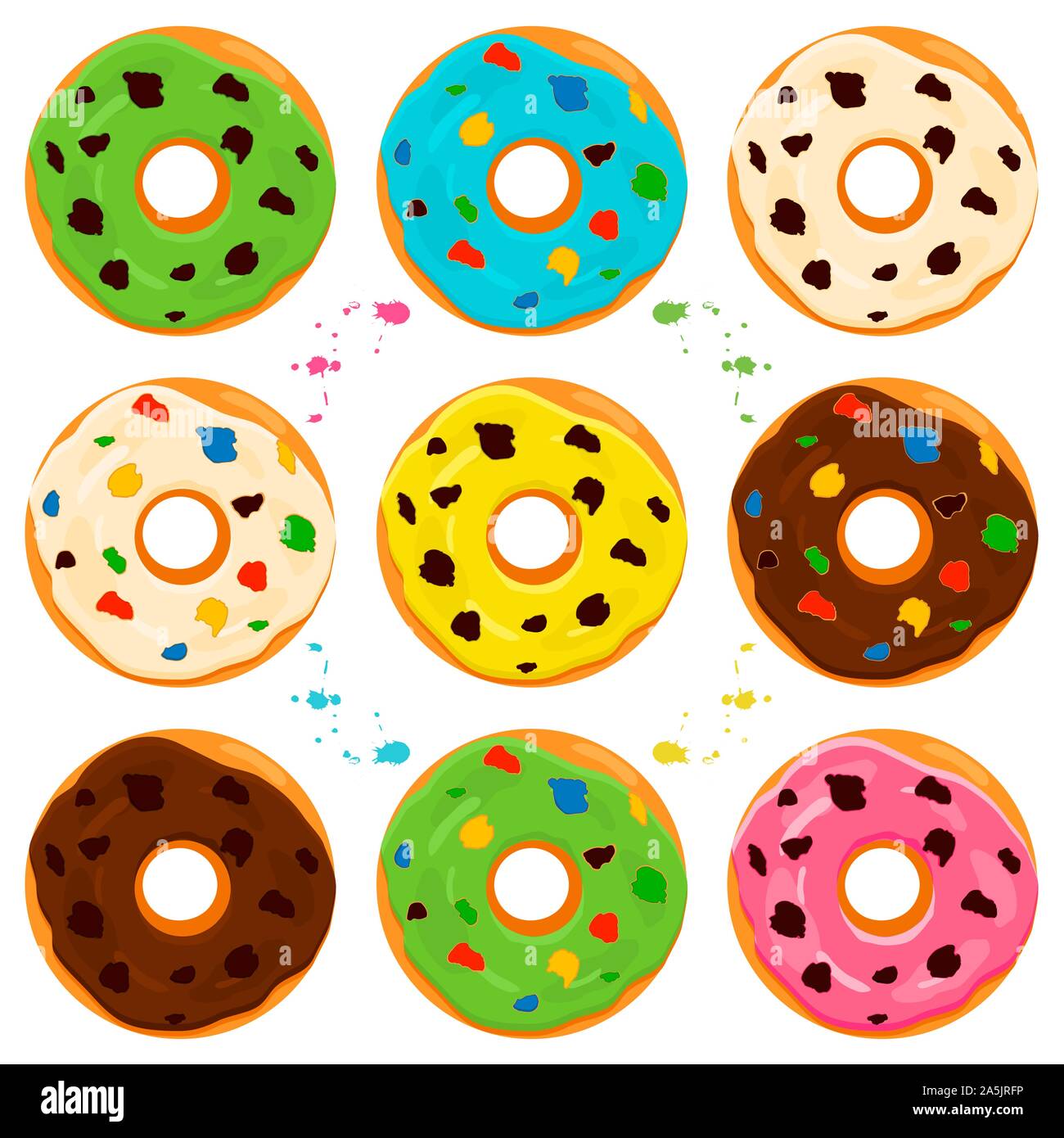 Donut logo sweet donuts design hi-res stock photography and images - Alamy