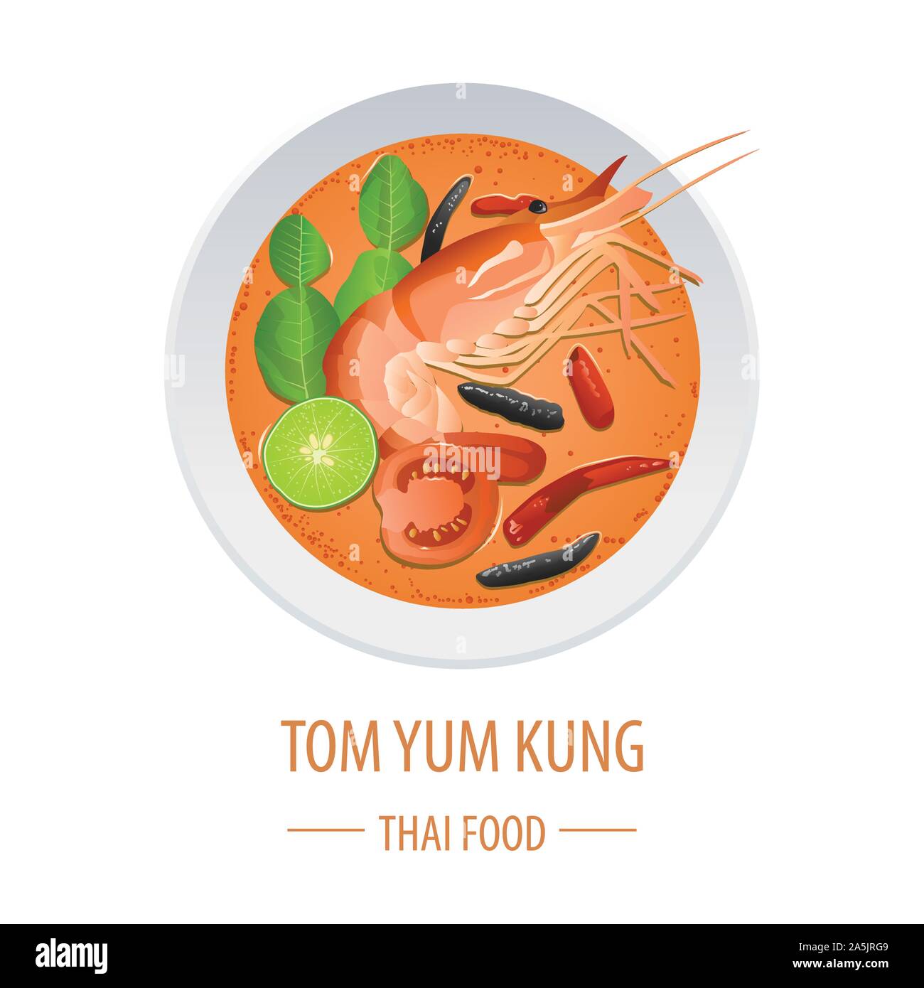 Mushrooms isolated top view Stock Vector Images - Alamy