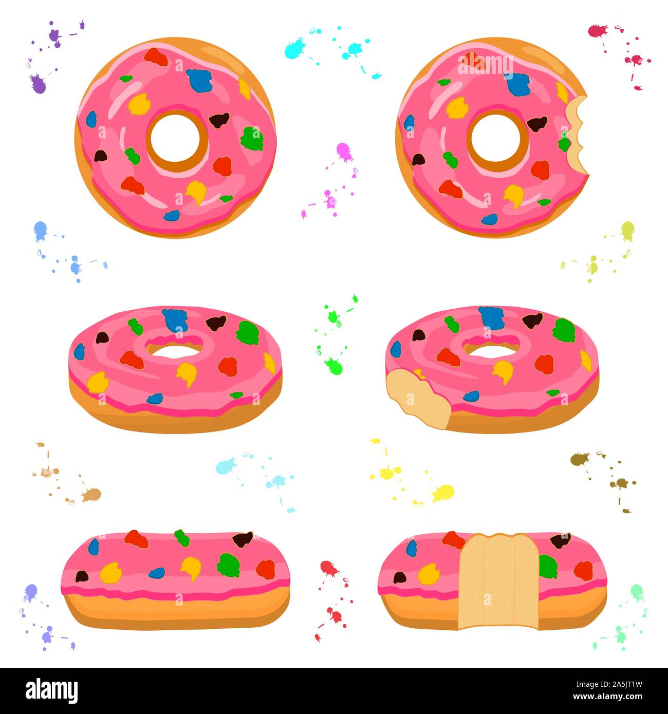 Donut logo sweet donuts design hi-res stock photography and images - Alamy