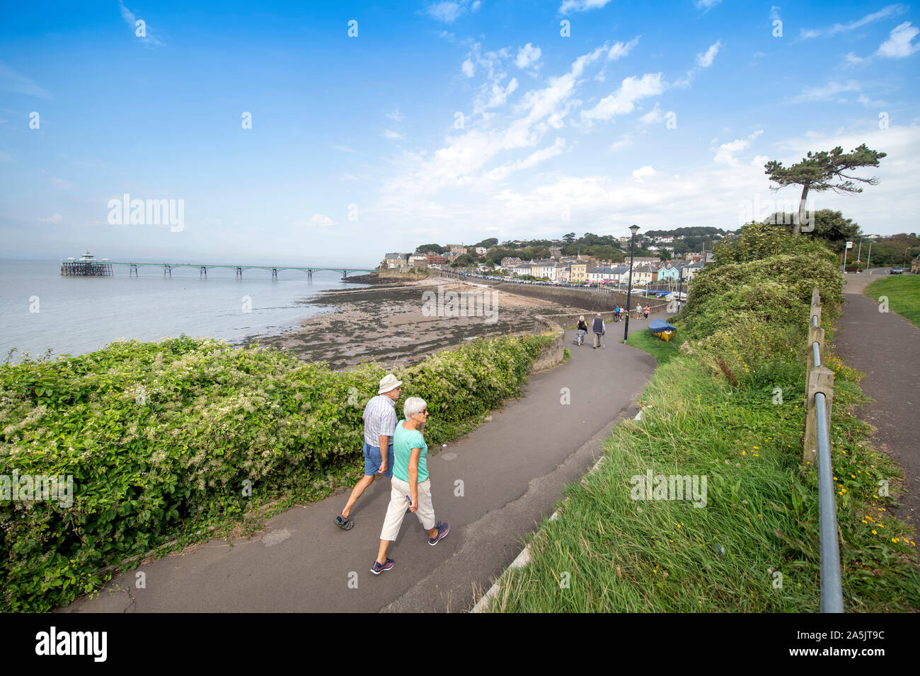 Clevedon with its Victorian pier North Somerset, UK Stock Photo - Alamy